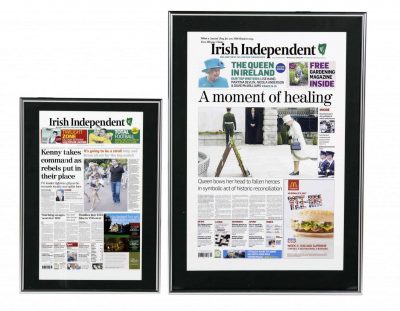 Framed Newspaper Front Pages | Full Size Page | Memorable Moments